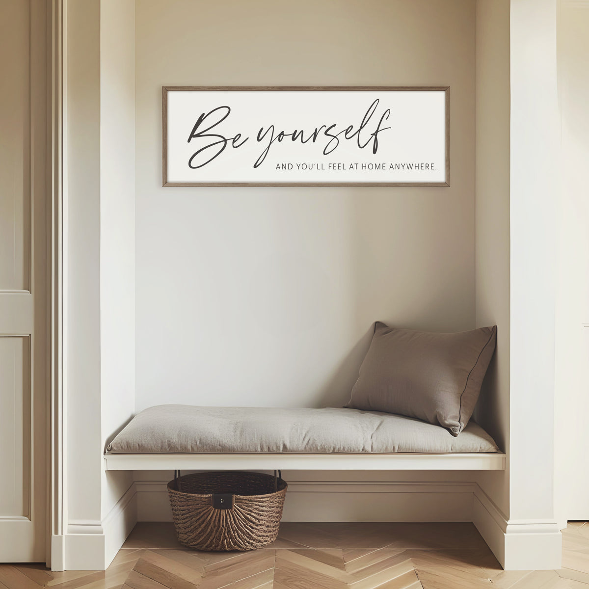 Be Yourself Inspirational Wall Art Wood Framed Sign – Linden Fields
